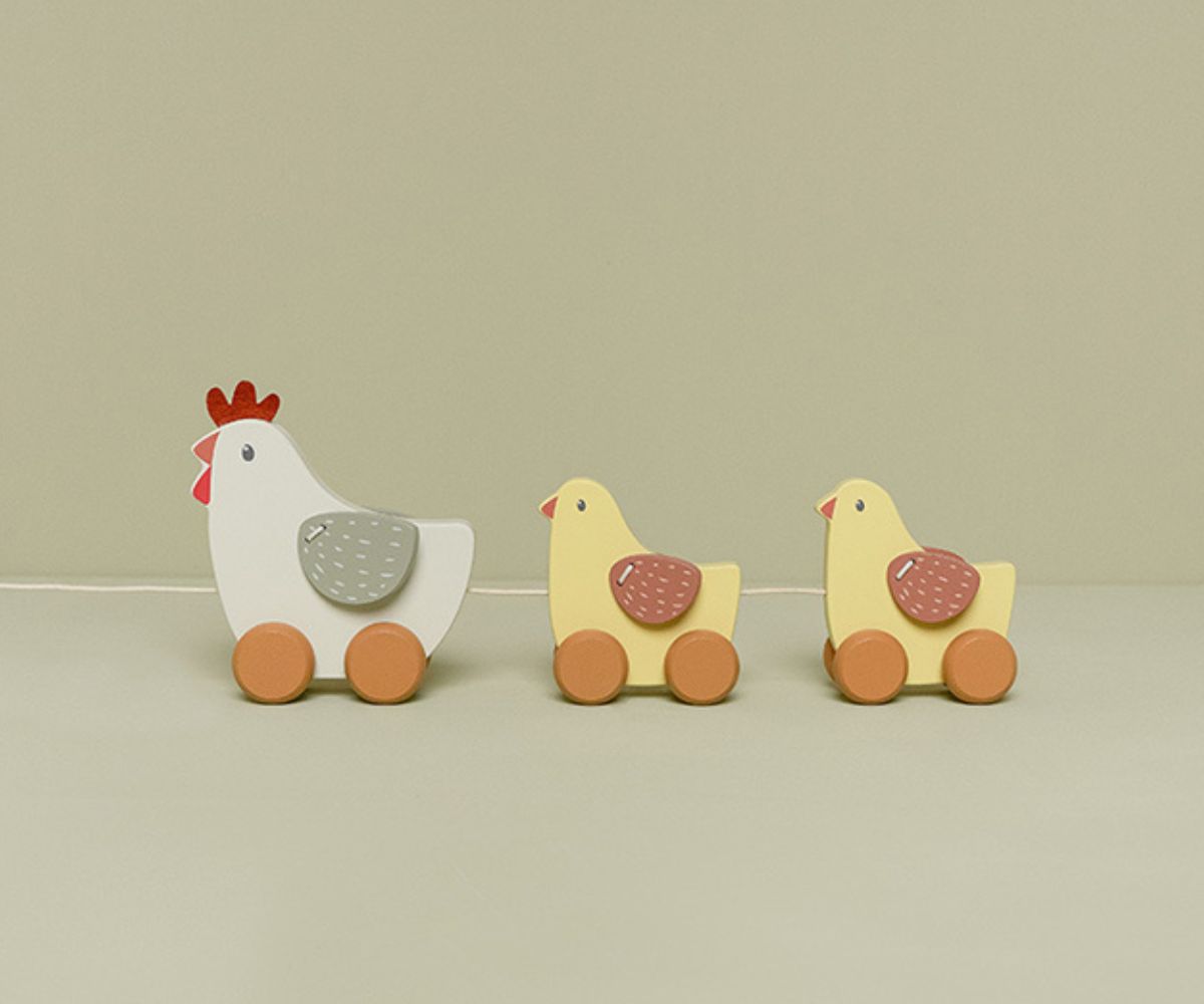 Puidust kanakesed nöörist tõmmatav Little Farm, Little Dutch ...