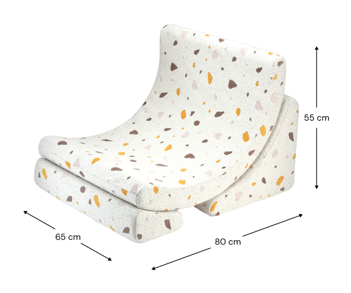 Laste lebotool 3-osaline Wigiwama Moon Terrazzo Marble