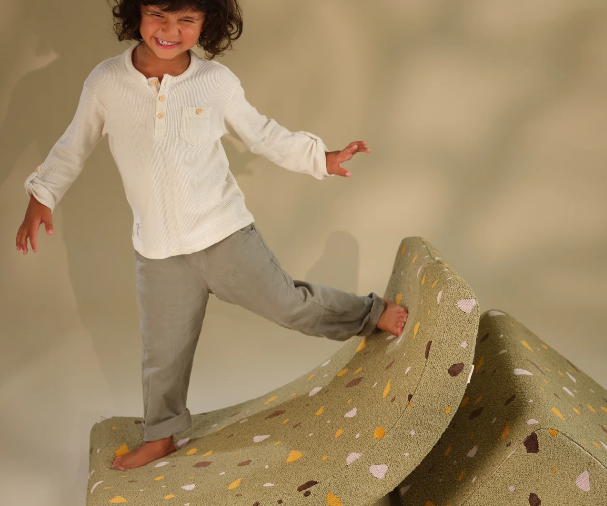 Laste lebotool 3-osaline Wigiwama Moon Terrazzo Moss