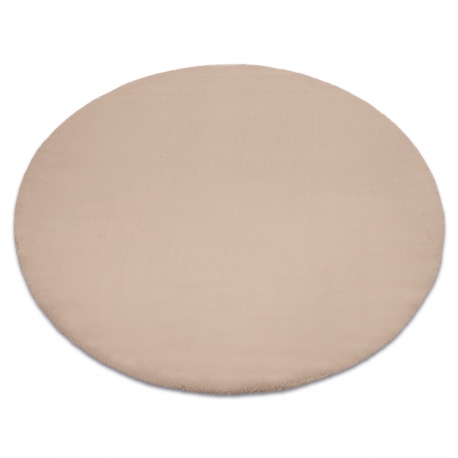 Vaip BUNNY ümmargune hallikaspruun beez IMITATION OF Rabbit FUR ...