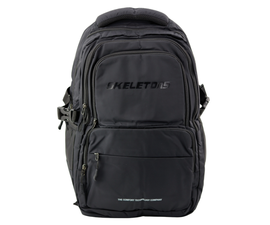 Laste seljakott 9 taskuga – must 35L