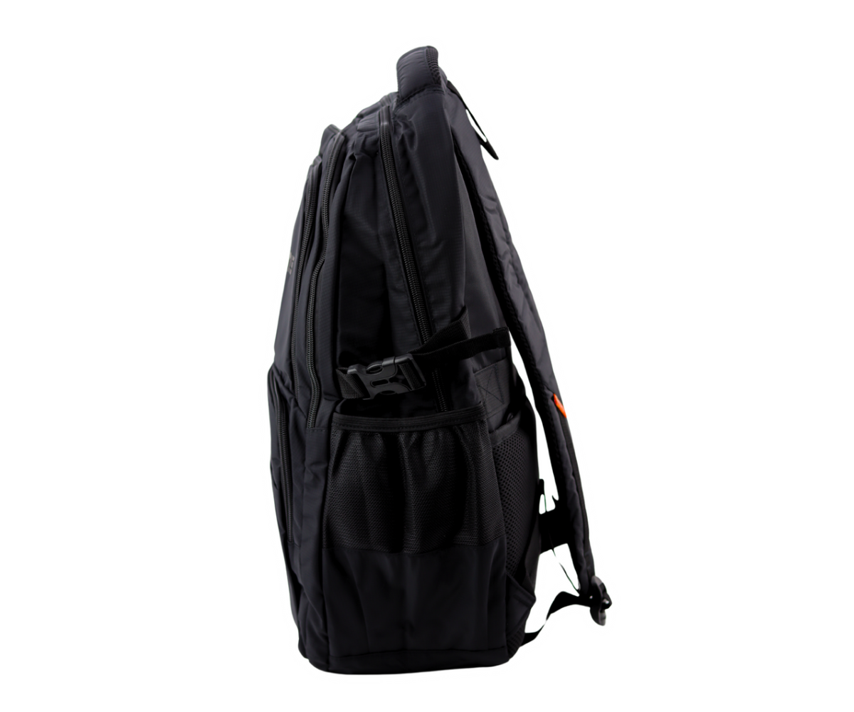 Laste seljakott 9 taskuga – must 35L