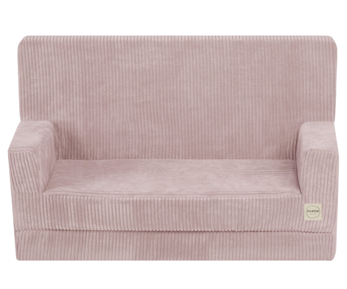 Laste diivan Plush Nest Foldie velvet – roosa