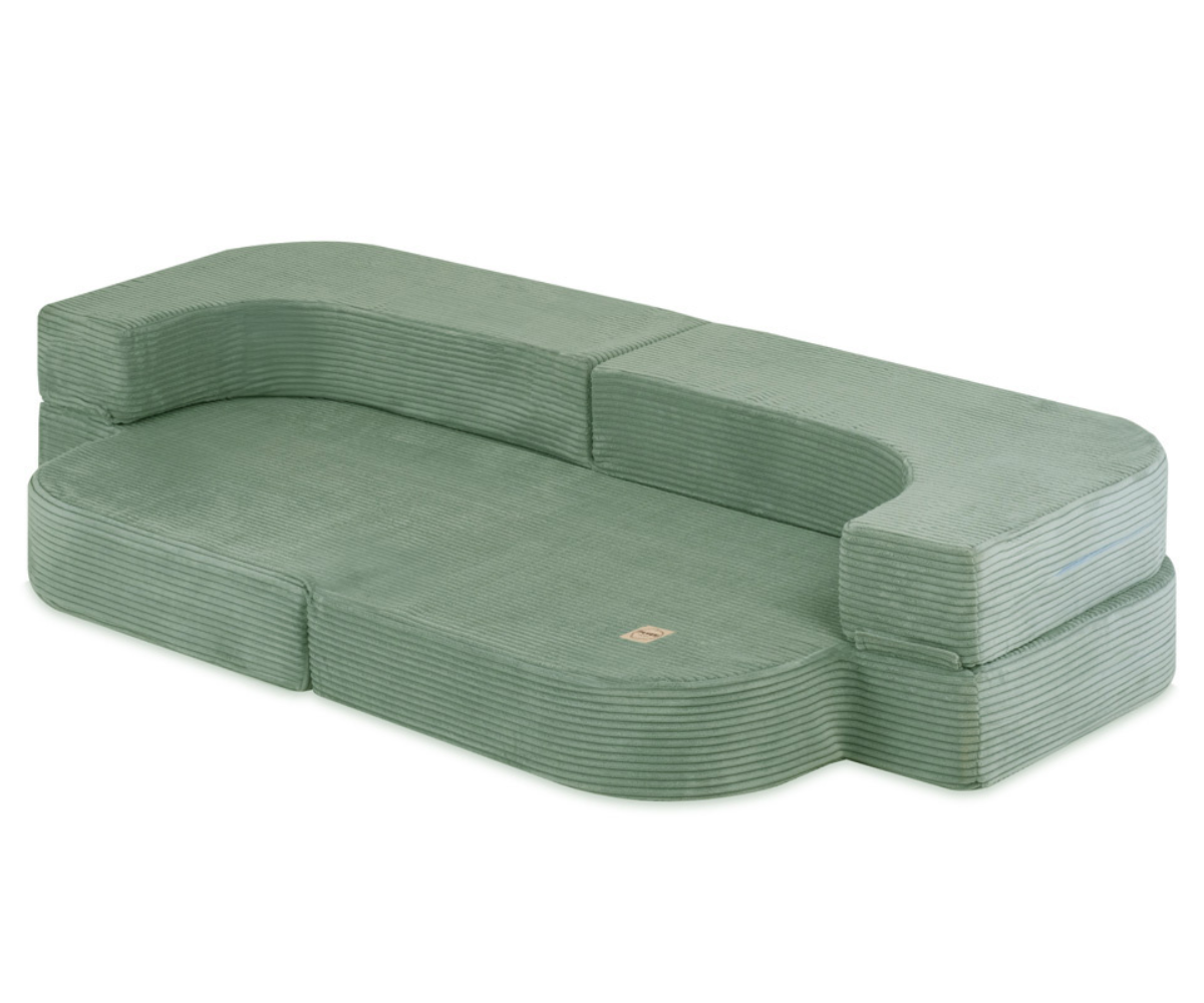 Laste diivan Plush Nest velvet – roheline